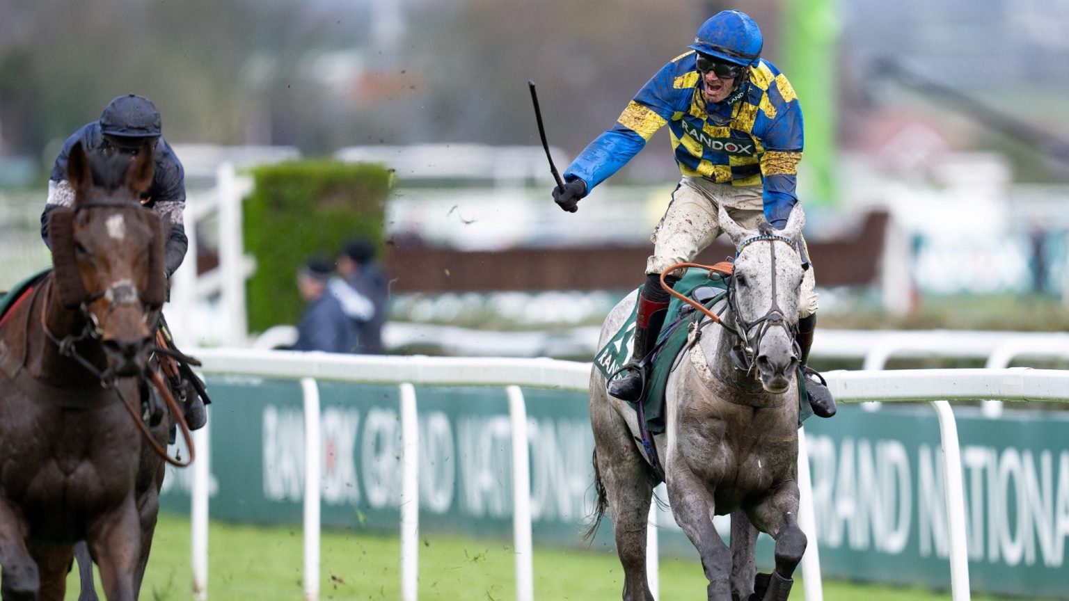 BILL BAXTER WINS THE RANDOX TOPHAM HANDICAP CHASE AT THE AINTREE GRAND ...